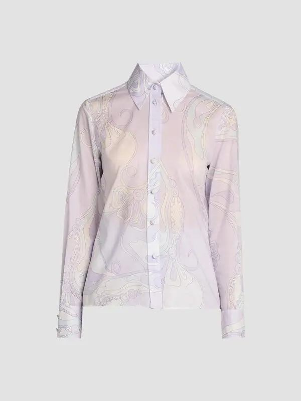 Emilio Pucci Passepartout Cotton Muslin Slim-fit Shirt