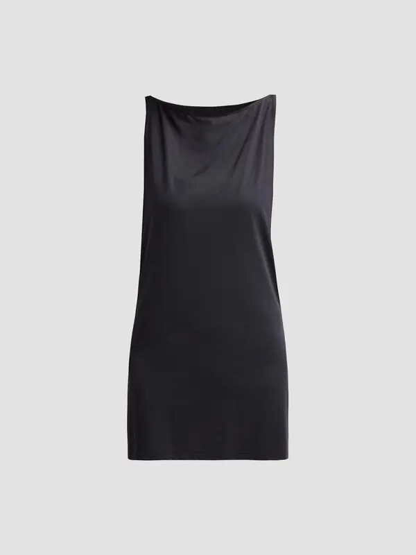 Kiki De Montparnasse Echauffe Cowlback Cover-up Mini Dress - Black
