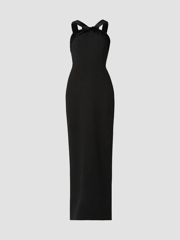 Shoshanna Gala Bow Column Maxi Dress