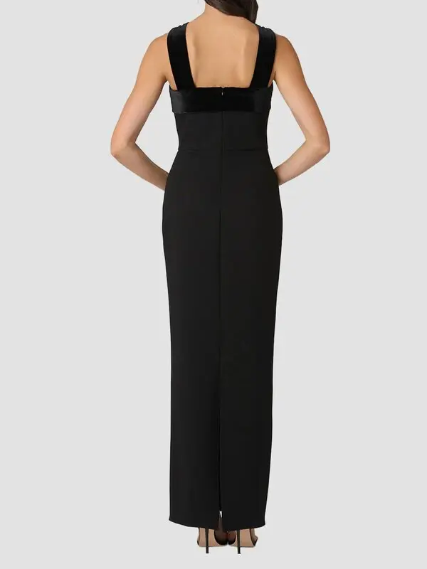 Shoshanna Gala Bow Column Maxi Dress