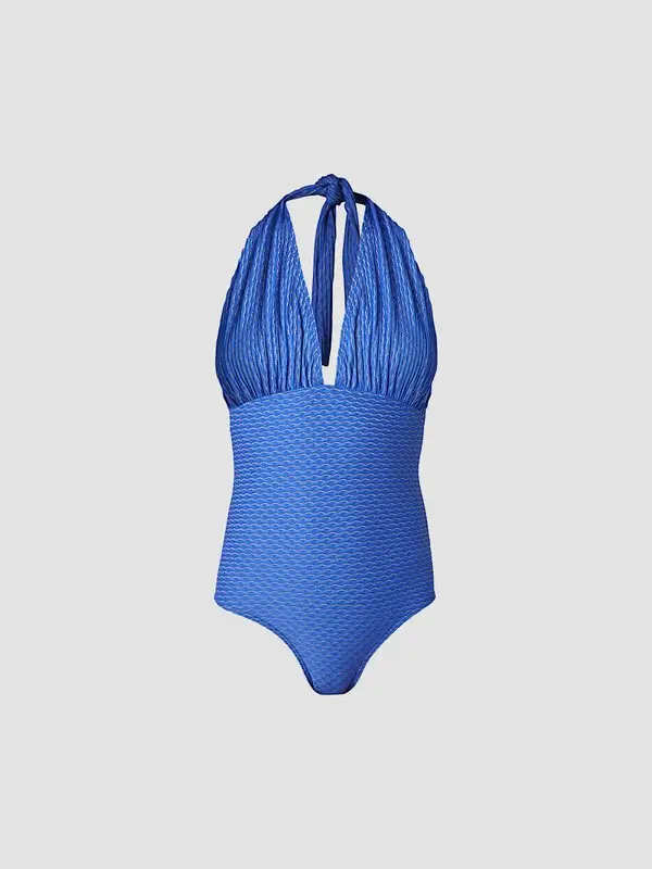 Shoshanna Patterned Halterneck One-piece Swimsuit