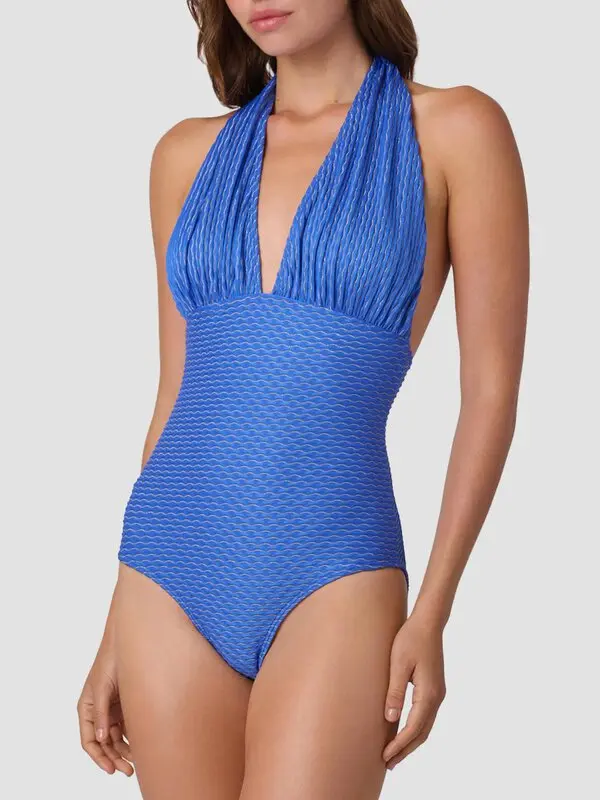 Shoshanna Patterned Halterneck One-piece Swimsuit