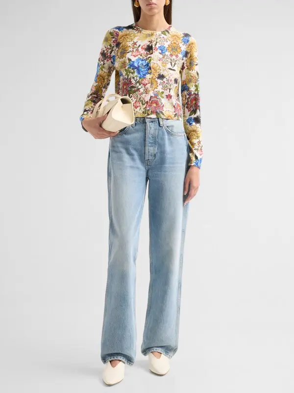 Alice + Olivia Carson Floral Cotton-blend Cardigan