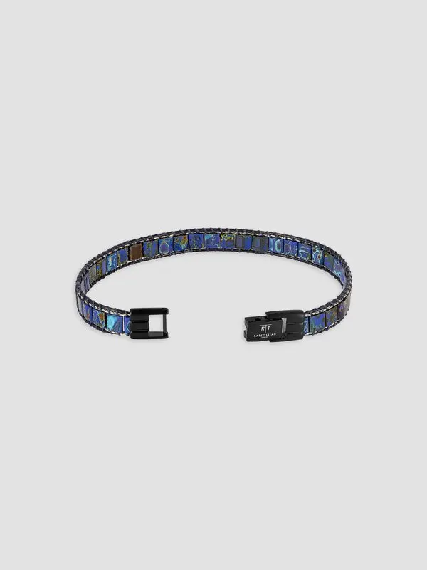 Tateossian Rt Ip Stainless Steel & Mosaic Glass Bead Bracelet