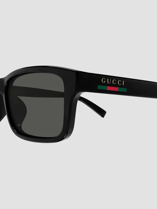 Gucci Lines 57mm Rectangular Sunglasses