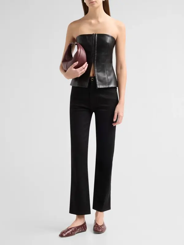 Alice + Olivia Pat Faux Leather Vest Top