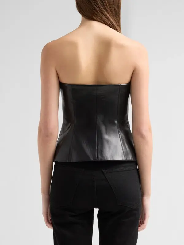 Alice + Olivia Pat Faux Leather Vest Top
