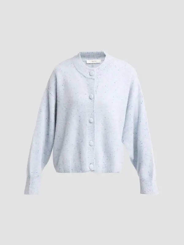 FRAME Fleck Cashmere Crewneck Cardigan