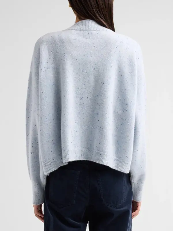 FRAME Fleck Cashmere Crewneck Cardigan