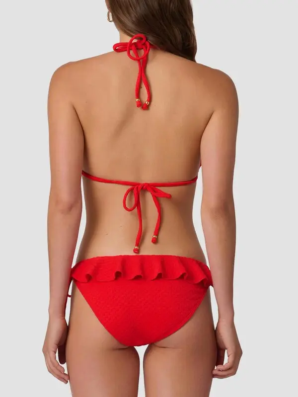Shoshanna Ruffled Halterneck Bikini Top