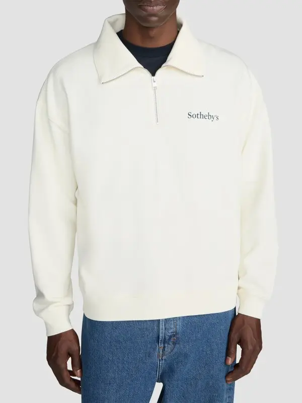 FRAME X Sotheby's Cotton Quarter-zip Sweatshirt