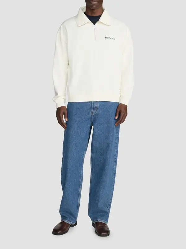 FRAME X Sotheby's Cotton Quarter-zip Sweatshirt