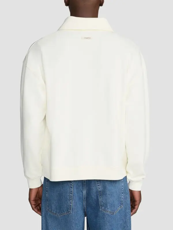FRAME X Sotheby's Cotton Quarter-zip Sweatshirt