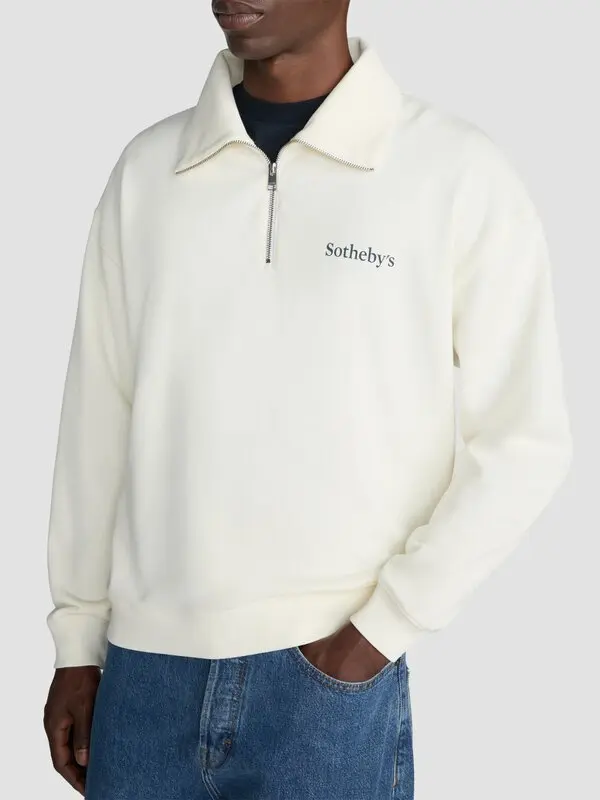 FRAME X Sotheby's Cotton Quarter-zip Sweatshirt