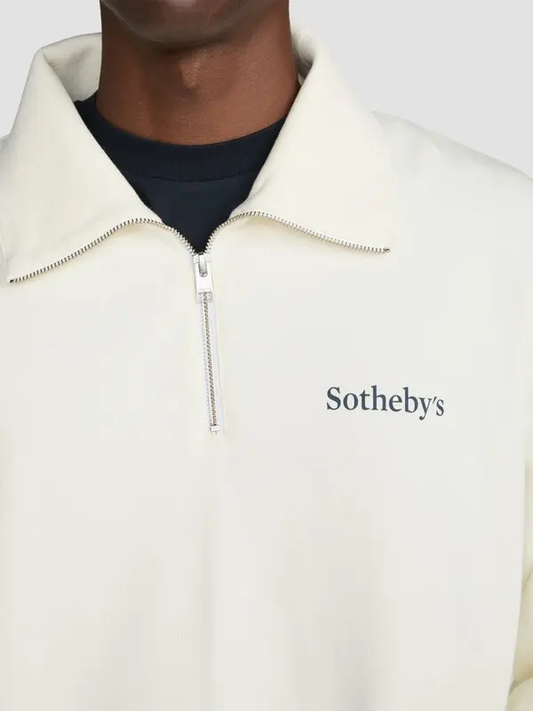 FRAME X Sotheby's Cotton Quarter-zip Sweatshirt