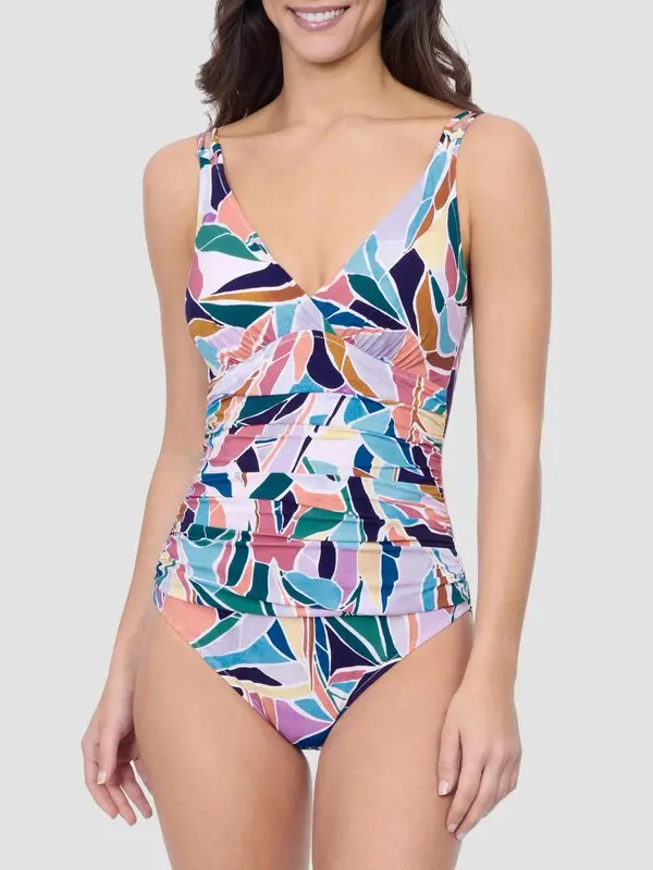 GOTTEX Aura V-neck Strappy One-piece Swimsuit - Multi