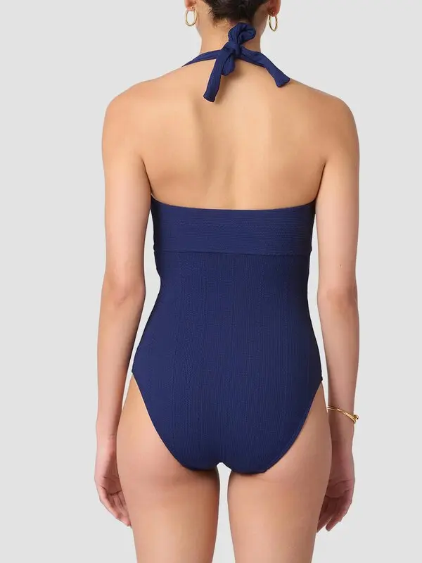 Shoshanna Retro Halter One-piece Swimsuit
