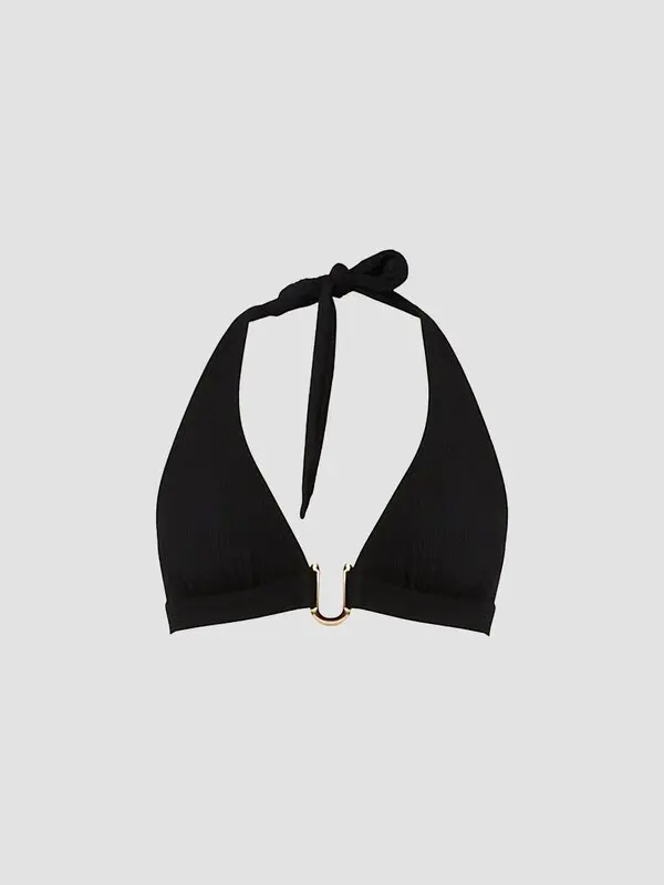 Shoshanna Ring-detail Halterneck Bikini Top