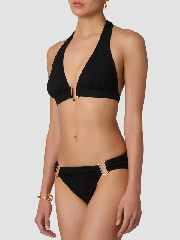 Shoshanna Ring-detail Halterneck Bikini Top