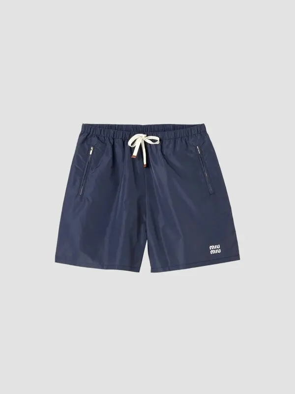 Miu Miu Technical Fabric Bermuda Shorts - Blue