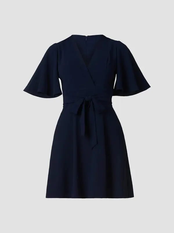 Shoshanna Sophie Tie Waist Minidress - Navy