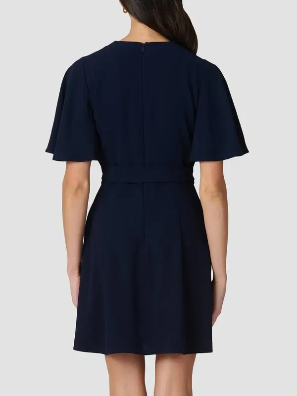 Shoshanna Sophie Tie Waist Minidress - Navy