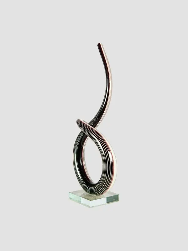 DALE TIFFANY Midnight Spiral Glass Sculpture