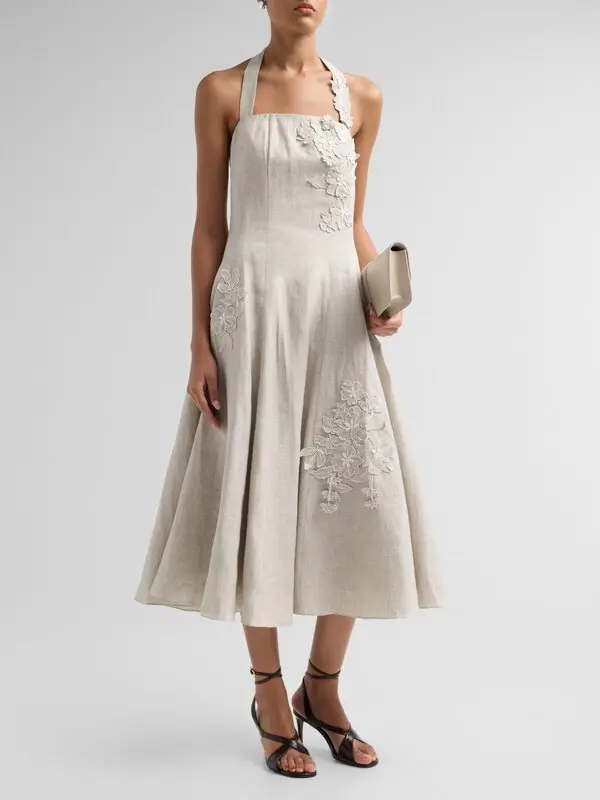 SACHIN BABI Pippa Linen Blend Midi Dress
