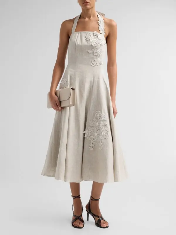 SACHIN BABI Pippa Linen Blend Midi Dress