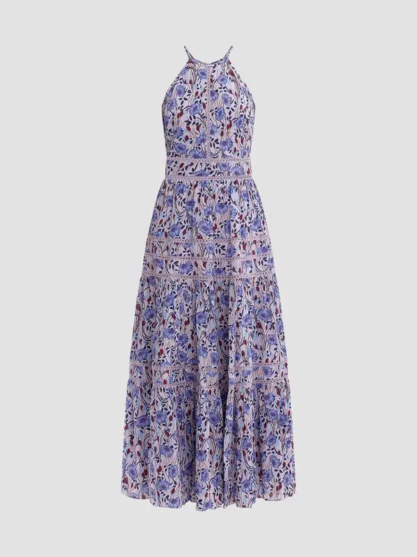 Rebecca Taylor Daphne Floral Cotton-blend A-line Maxi Dress