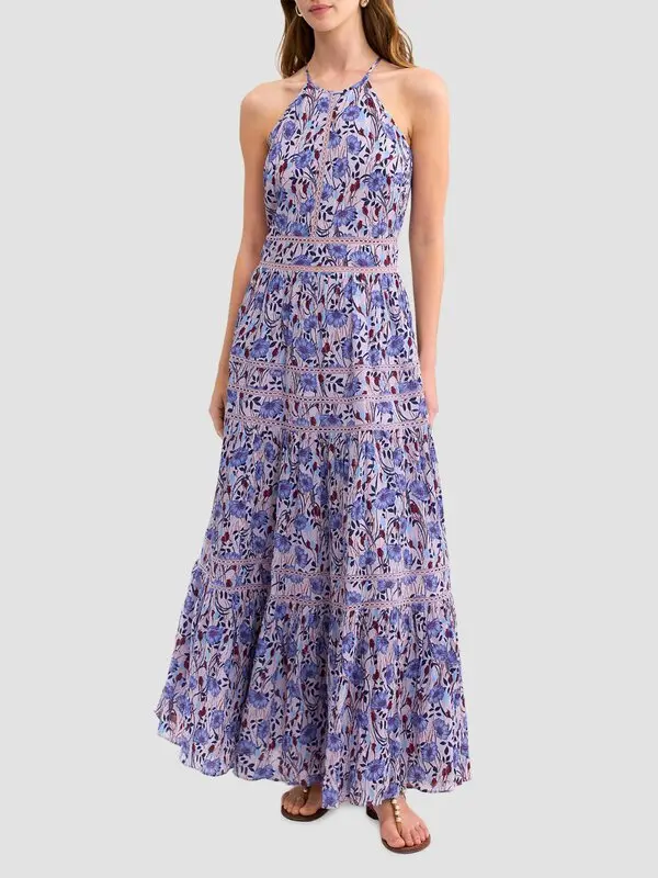 Rebecca Taylor Daphne Floral Cotton-blend A-line Maxi Dress