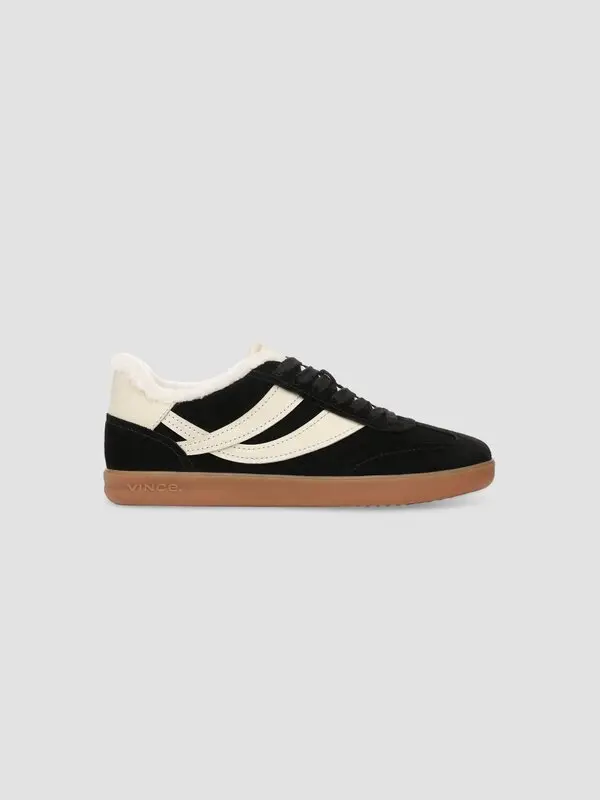 Vince Oasis Shearling-lined Suede Sneakers - Black