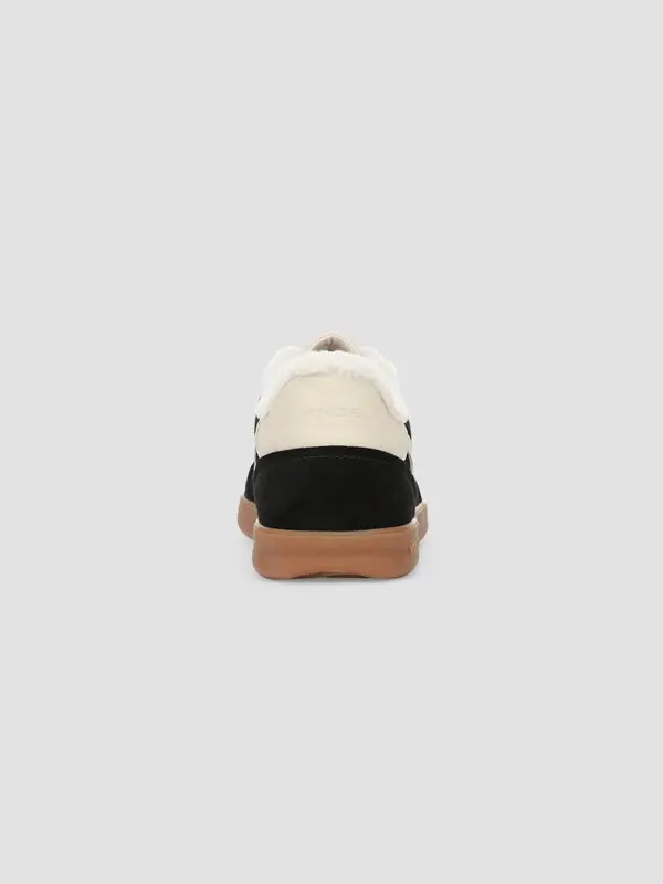 Vince Oasis Shearling-lined Suede Sneakers - Black
