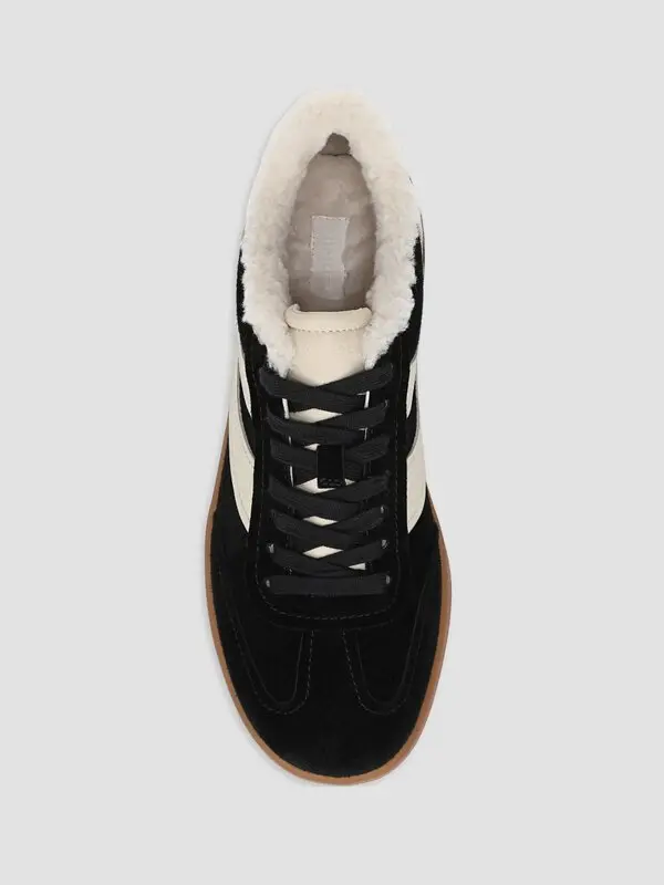 Vince Oasis Shearling-lined Suede Sneakers - Black