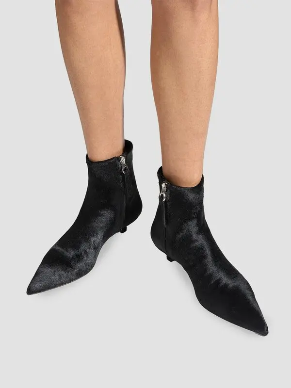 AeydĒ Sofie 30mm Calf Hair Ankle Boots