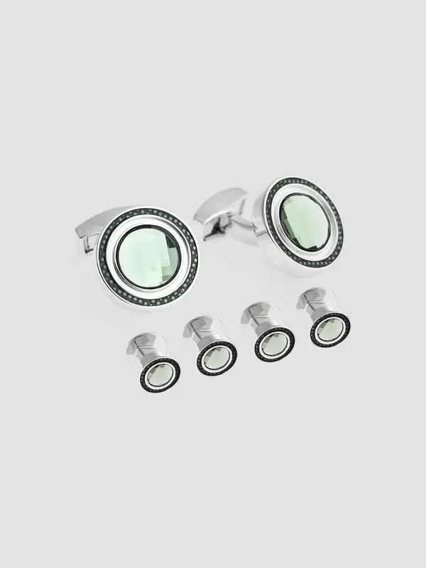 Tateossian 6-piece Swarovski Crystal Stud & Cufflink Set