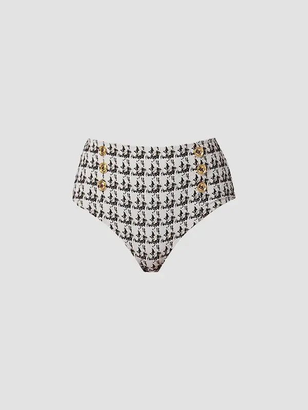 Shoshanna Houndstooth Bikini Bottom