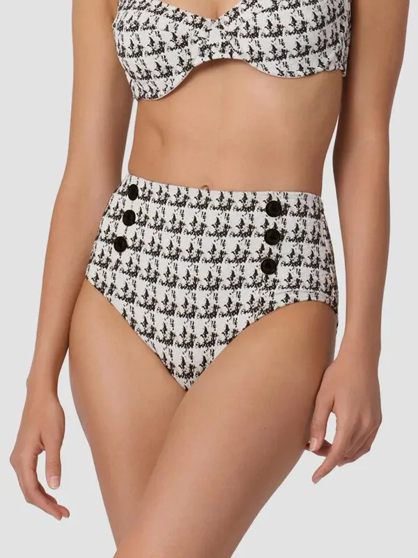 Shoshanna Houndstooth Bikini Bottom