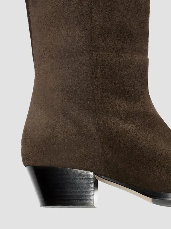AeydĒ Medea 90mm Suede Knee-high Boots - Brown