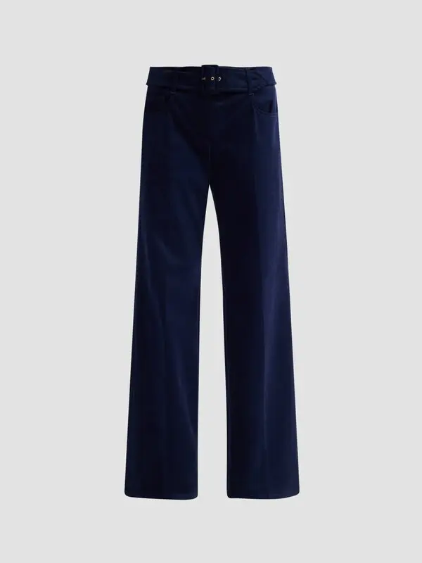 MAISON COMMON Belted Mid-rise Denim Trousers