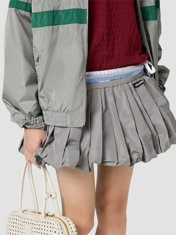 Miu Miu Technical Fabric Mini-skirt - Grey