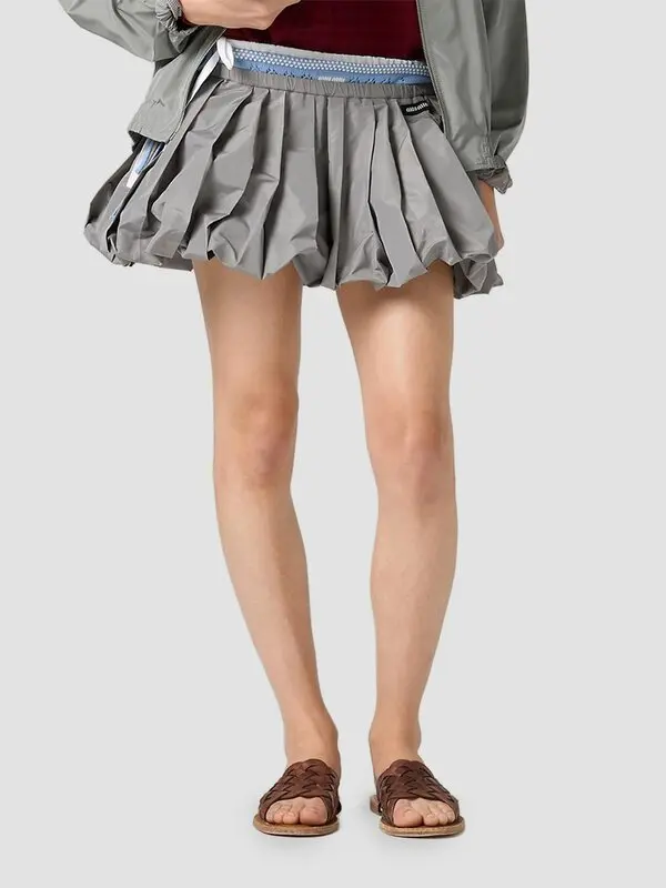 Miu Miu Technical Fabric Mini-skirt - Grey