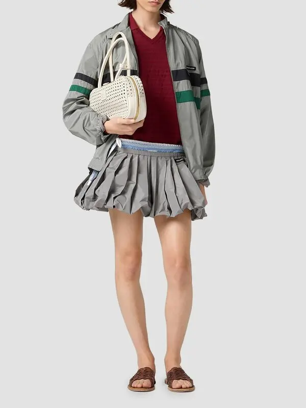 Miu Miu Technical Fabric Mini-skirt - Grey