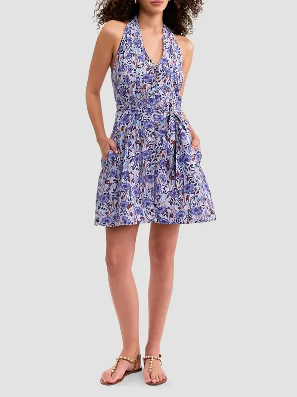 Rebecca Taylor Daphne Floral Cotton-silk A-line Minidress