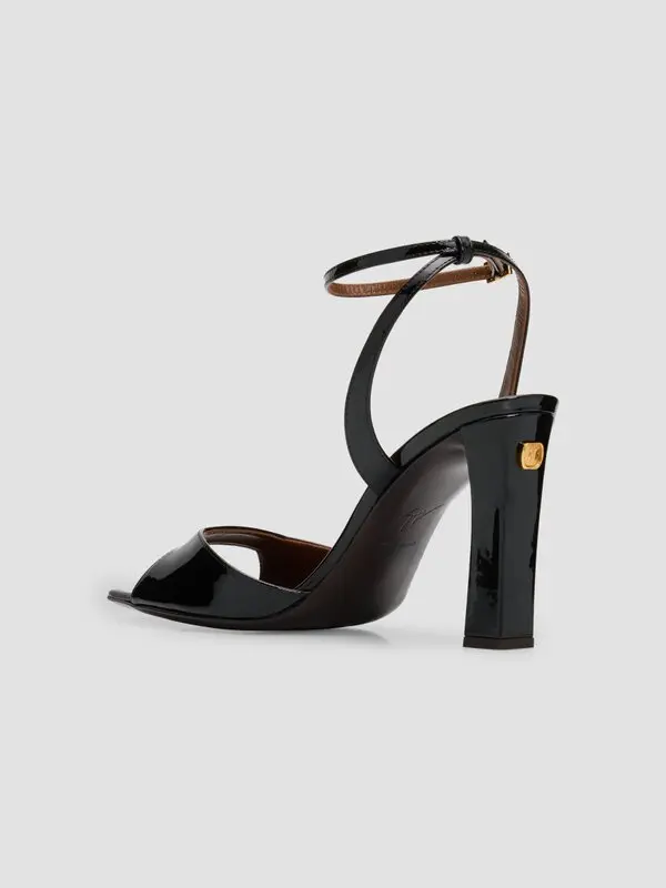 GIUSEPPE ZANOTTI Mya 90mm Leather Sandals - Nero