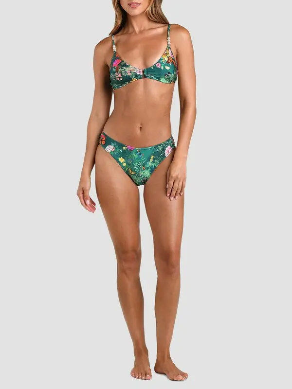 L'Agence Charonda Butterfly Yazmin Printed Triangle Bra Top