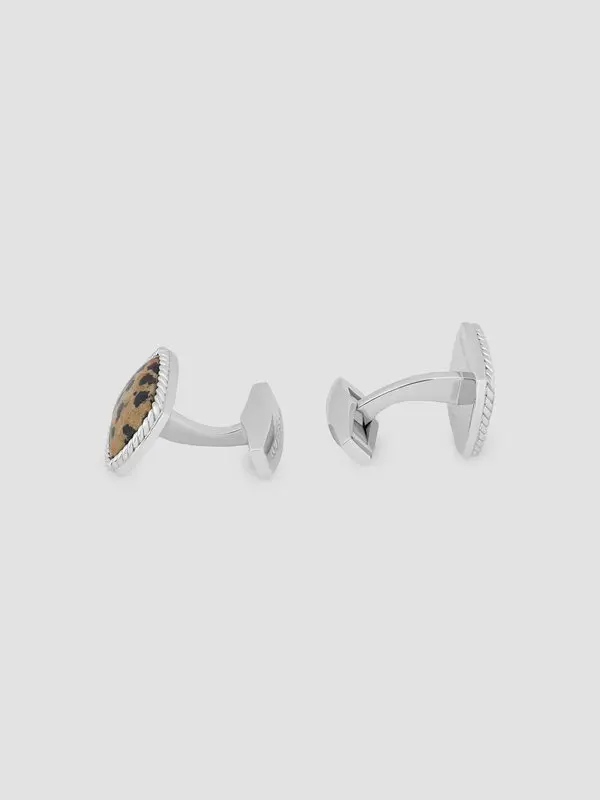 Tateossian Dalmation Jasper & Sterling Silver Cufflinks