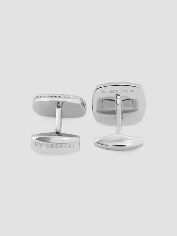 Tateossian Dalmation Jasper & Sterling Silver Cufflinks