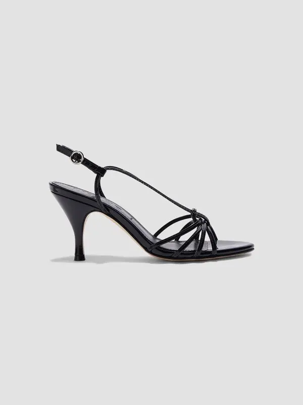 AeydĒ Solange 30mm Patent Leather Slingback Sandals - Black