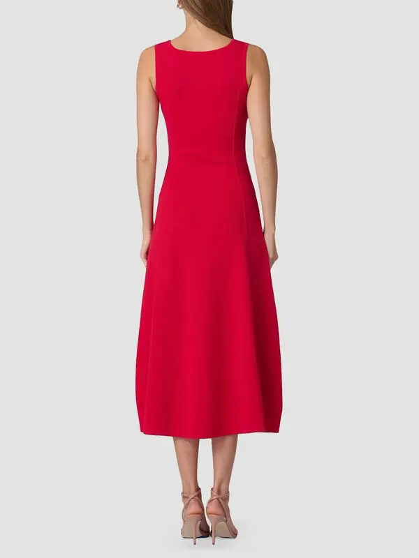 Shoshanna Martha Button-front Midi-dress - Cherry